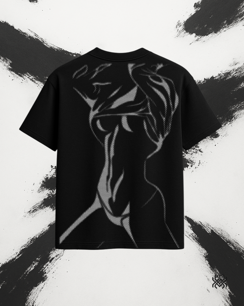 Shadow Flex – Halftone Form Oversized Tee – Dresser Crab